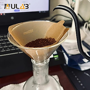 ULAB Scientific Glass Funnel Set, 1 of Each Size 50mm 75mm 100mm with Approx. 60° Angle, Short stem, UGF1009