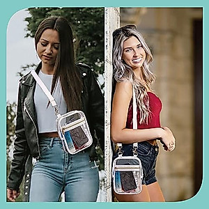 Bunnychill Clear Bag Stadium Approved, Women Clear Crossbody Purse Bag, Clear Stadium Bags for Sporting Events, Concerts