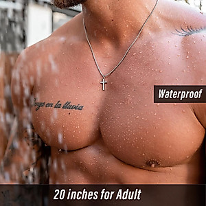 Quietsun Easter Basket Stuffers for Teens Boys Gifts Kids Teenage Ideas Cross Necklace Egg Fillers Men 14 16 18 Year Old Confirmation Him Birthday Son Silver Chain Christmas Day Stocking Valentines