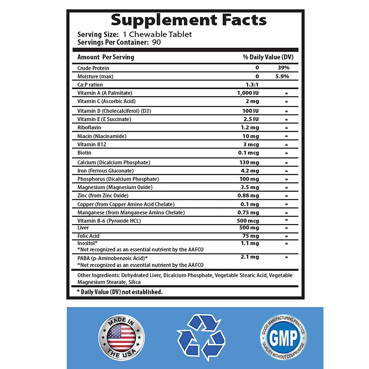 I LOVE MY PETS LLC Minerals for Cats - PET Ultra Vitamins - Dogs Cats Health - Best Benefits - Magnesium for Cats - 90 Treats (1 Bottle)