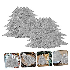 BESTOYARD 8pcs Christmas Tree Cutlery Set Cutlery Bag for Christmas Silverware Holder Bag Christmas Silverware Holder Dining Table Cutlery Bag Non-woven Fabric and Fork Desktop