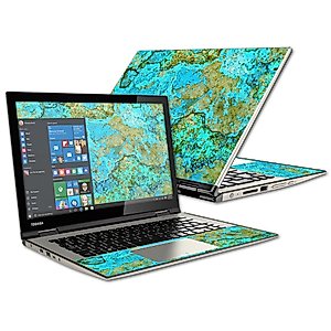 MightySkins Skin Compatible with Toshiba Satellite Radius 12.5" wrap Cover Sticker Skins Teal Marble