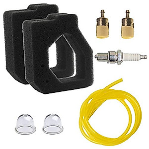 HIFROM Replacement Fuel Filter Line Air Filter Primer Bulb with Splar Plug Replacement for Honda GX25 GX25N GX25NT FG110 FG110K1 Engine Tiller Part 17211-Z0H-800