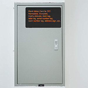 uxcell Blank Metal Card 100x60x0.3mm Painted Aluminum Plate for DIY Laser Printing Engraving Black 50 Pcs