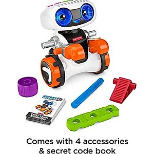 Fisher-Price Preschool Stem Learning Toy Code ‘N Learn Kinderbot Electronic Robot With Lights & Games For Ages 3+ Years