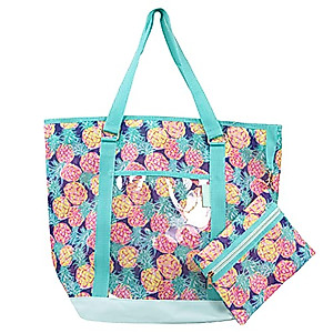 Simply Southern Pineapple Mesh Beach Bag Tote