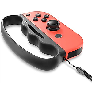 Fitness Boxing Hand Grips for Nintendo Switch & OLED Model JoyCon, FANPL Upgrade Fit Boxing Clasp Accessories Handle for Adults and Children, Enhance Your Gaming Experience, 2 Pack (Black and Black)