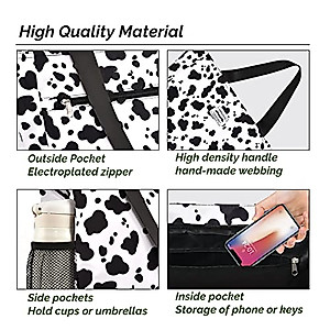 buringer HOMESPON Large Reusable Grocery Shopping Tote Bag Travel Beach Bag for Women Waterproof Bag Tote Bag with Zipper and Pockets for Vacation Gym Hiking