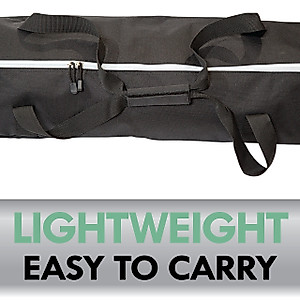 Athletico Ski Bag and Ski Boot Bag Combo - Ski Bags for Air Travel - Unpadded Snow Ski Bags Fit Skis Up to 200cm - For Men, Women, Adults, and Children (Black with White Trim)