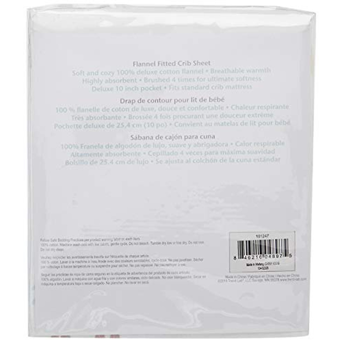 Trend Lab Crayon Jungle Deluxe Flannel Fitted Crib Sheet, Multi