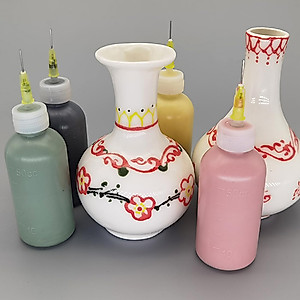 KIGITIK 8 Pcs 50ml Precision Tip Applicator Bottle, Needle Tip Squeeze Bottle, Glue Squeeze Bottle,Glue Applicator Bottles, for Paint Quilling Craft and ink, Oil