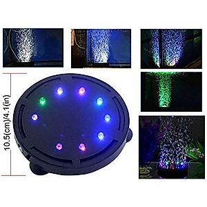 LONDAFISH Aquarium Bubble Light Aquarium Air Stone LED Light Air Pump Bubble Stone Lamp
