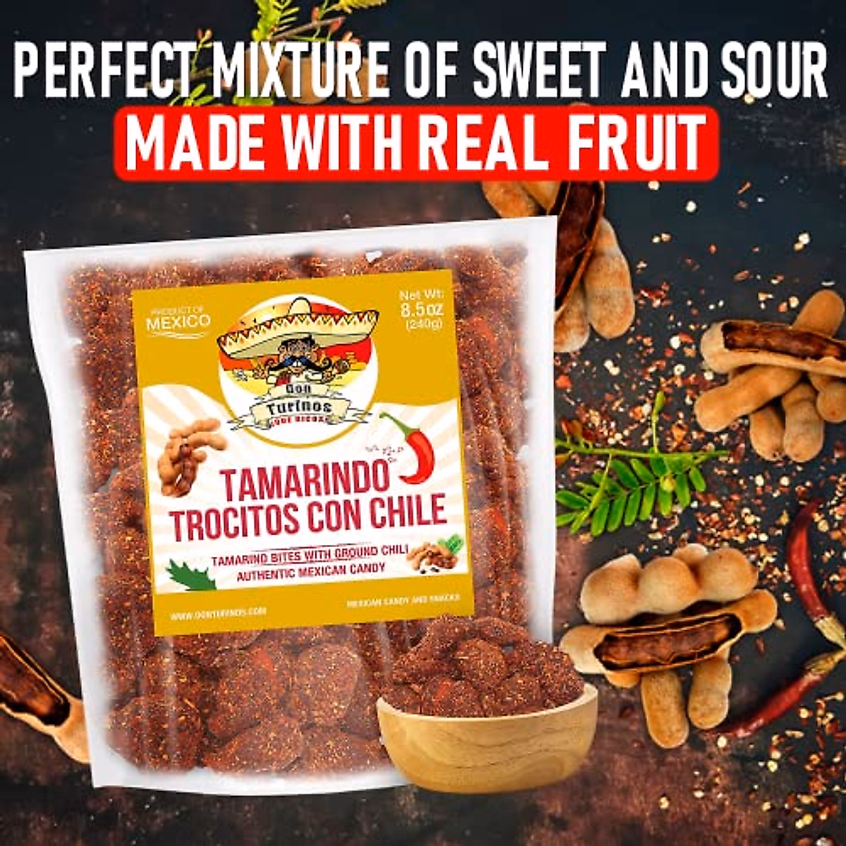 Tamarindo De Frutas Con Chile, Authentic Mexican Tamarind Candy with ...