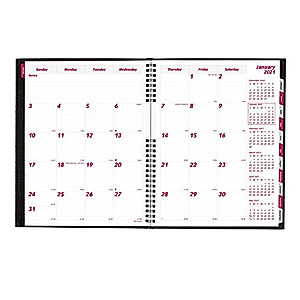 Brownline 2021 CoilProTM Monthly Planner, 14 Months (Dec 2020 - Jan 2022), Hard Cover, Black, 11 x 8.5 inches (CB1262C.BLK-21)