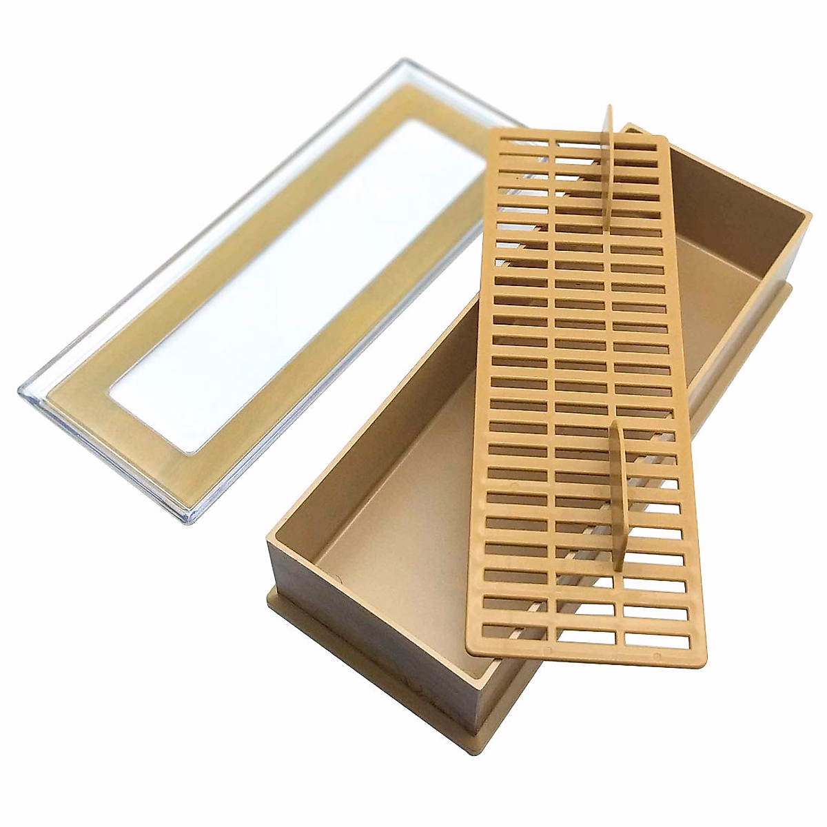 Plastic Utensil Holder With Divider and Lid Tableware Chopsticks Spoon Storage Container Home Dinnerware Storage Box, 10.43 Inch