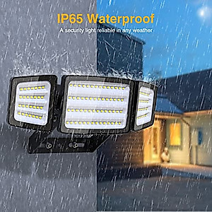Onforu 55W LED Flood Light Outdoor with Bracket, 55W 5500LM Exterior Flood Light, IP65 Waterproof Outdoor Area Lighting, 6500K Daylight White Floodlight for Yard Truck Garden Street Parking Lot