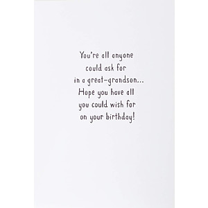 Greeting Card You're All Anyone Could Ask For In A Great-Grandson - Celebrating You Happy Birthday