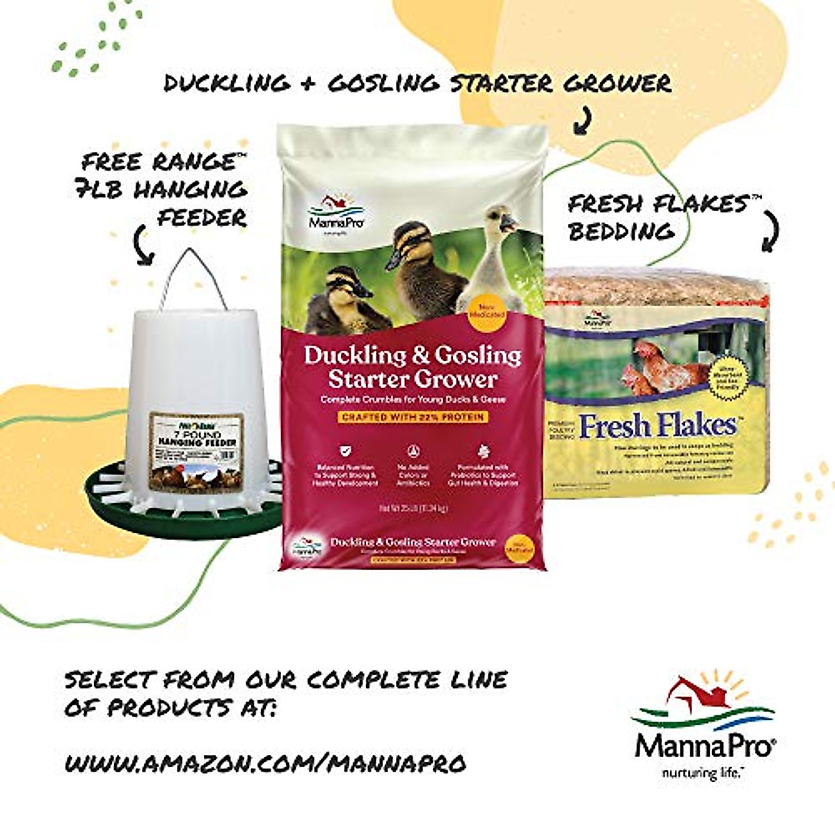 Manna Pro Duck Layer Pellet | High Protein for Increased Egg Production | Formulated with Probiotics to Support Healthy Digestion | 8 Pounds