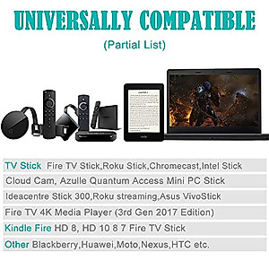 2-Pack 10FT Micro USB Power Cable Compatible with Fire TV Intel Computer,Roku,Keyboard,Chromecast,Azulle Quantum Access Asus Vivo Stick Mini,PC Data Charging Charger Cord Compatible with Kindle Tablet