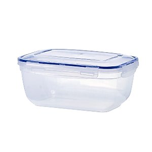 Large Plastic Food Storage Container with airtight Lid for Pantry, Fridge- 10 Cup, 80 Oz- BPA Free, Leakproof Sealed Container- Microwave, Dishwasher and Freezer Safe (Clear)