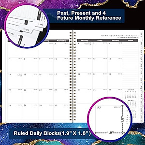 2024-2026 Monthly Planner - 2 Year Planner with Tabs & Pocket, July 2024 - June 2026, Contacts and Passwords, 8.5" x 11", Thick Paper, Twin-Wire Binding - Star