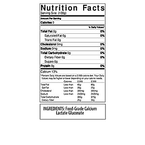 Calcium Lactate Gluconate for Molecular Gastronomy | Kosher Certified & Food Grade ( 14 Oz)