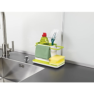 Joseph Joseph 85021 Sink Caddy Kitchen Sink Organizer Sponge Holder Dishwasher-Safe, Regular, Green