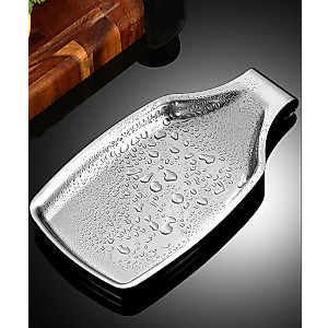 Stainless Spoon Rest for Stove Top Kitchen Cooking Utensil Holder (Rose Gold)