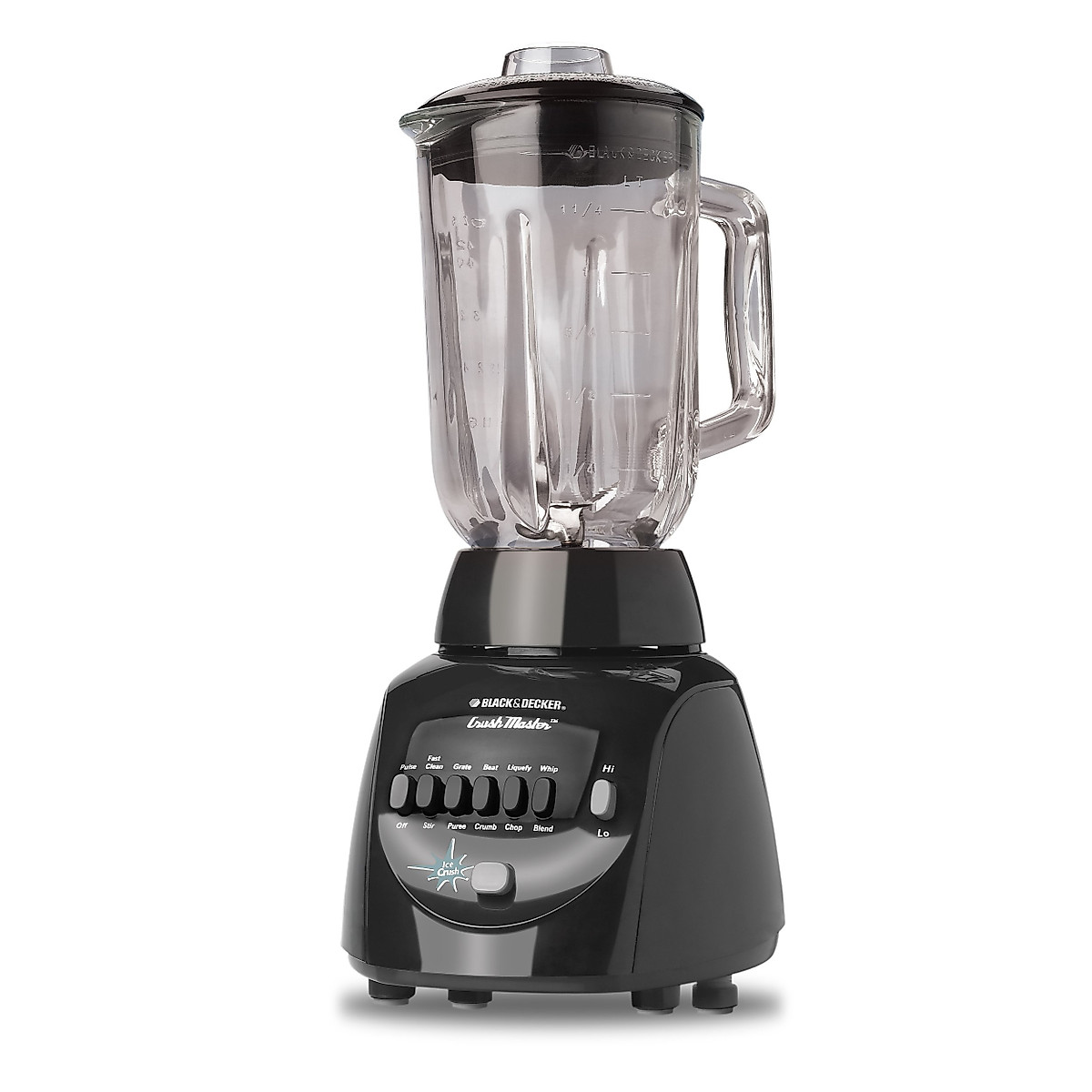 Black & Decker BL10450HB Crush Master 10-Speed Blender with 42-Ounce Glass Jar, Black