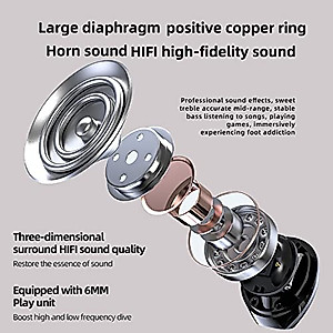 Invisible Smallest Mini Wireless Earbuds Mono Single Earphone Car Discreet Hidden Tiny Sleep Bluetooth Earpiece for Small Ears Work Cell Phones with Microphone in Ear Waterproof Sport Headphones