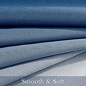 HOMEIDEAS Navy Blue Ombre Blackout Curtains 52 X 84 Inch Length Gradient Room Darkening Thermal Insulated Energy Saving Grommet 2 Panels Window Drapes for Living Room/Bedroom