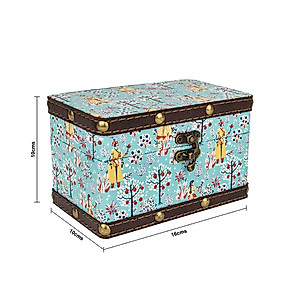 Chumbak Garden Gala Storage Box - Teal (Rectangular, engineeredwood)