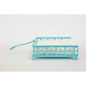 Home Basics Trinity Flat, Turquoise Napkin Holder
