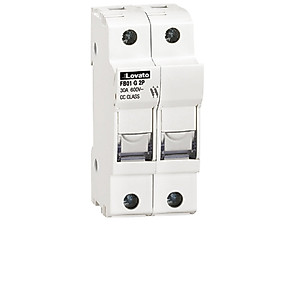 Automation Systems Interconnect AFB01G2P DIN Rail Mounted Class CC Fuse Holder, UL, 2 Pole, 18 to 8 AWG, 30 Amp, 600V