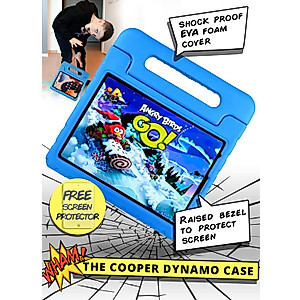 Official Cooper Dynamo for iPad Pro 11 inch Case for Kids 4th/3rd/2nd/1st Generation 2022/2021/2020/2018 | Rugged Foam, Magic Handle, Stand, with Pencil Holder, Eco-Mailer