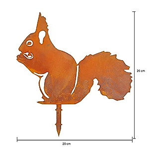GZGNEEVL Garden Decoration Rusty Animal Garden Metal Art Corten Steel Outdoor Decor Squirrel Yard Handmade Decor