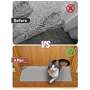 8.2Ft Cat Carpet Protector, Heavy Duty Plastic Pets Scratch Stopper for Carpet, Easy to Cut, Clear Non-Slip Floor Runner Prevent Carpets Rugs from Scratching Tearing Wearing at Doorway