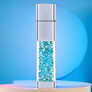 WooTeck 128GB Jewelry Crystal Lipstick USB Flash Drive,High Speed Memory Stick Pendrive, Lake Blue