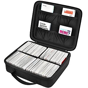 1600+ Large Card Game Case, Trading Card Storage Holder Box Compatible with Football Cards/for Card Against Humanity/for Magic The Gathering/for PM cards packs & All Expansions (Box Only)