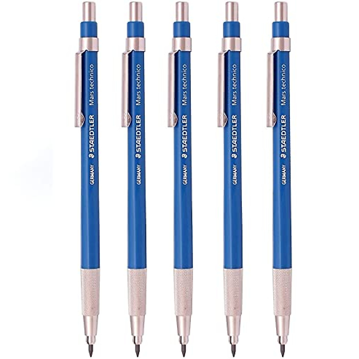Staedtler Mars Technico 780C Mechanical Lead holder,clutch Pencil for Draft Drawing, Art Sketching Sharpener (Pack of 5)