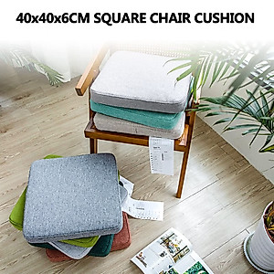 Yadlan Set of 1 Chair Cushion Seat Pads Dining Chair, Seat Cushions for Kitchen Chairs 1 Pack, Booster Cushion for Armchair Firm 40cm Square, Invisible Non Slip Area Chair Pads, with Zipper Beige