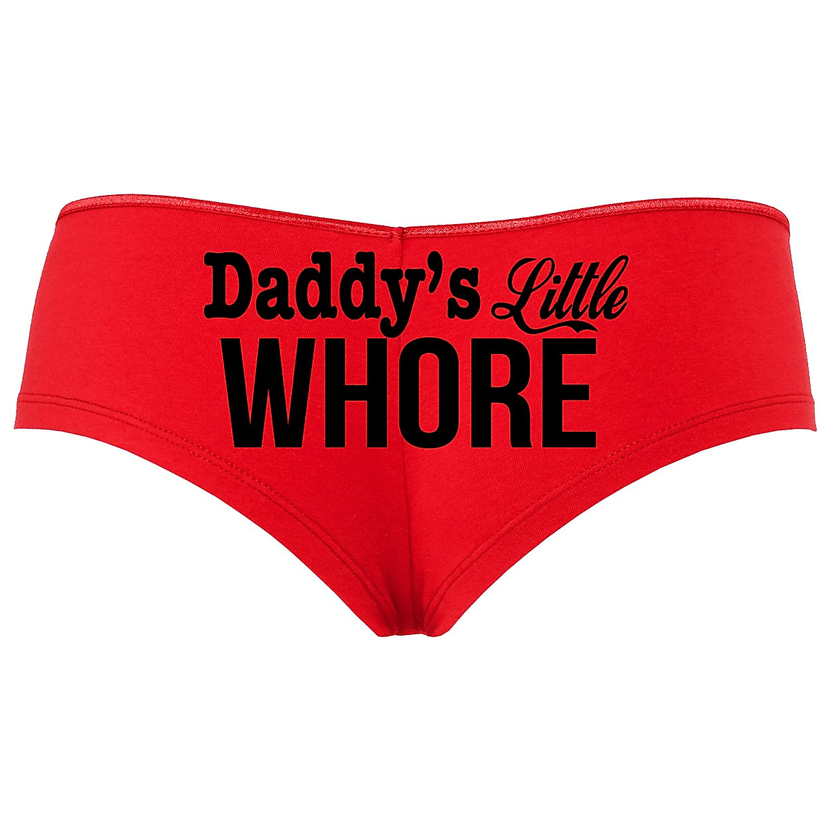 Knaughty Knickers Daddy's Little Whore Fun Flirty Red boy Short Panties DDLG