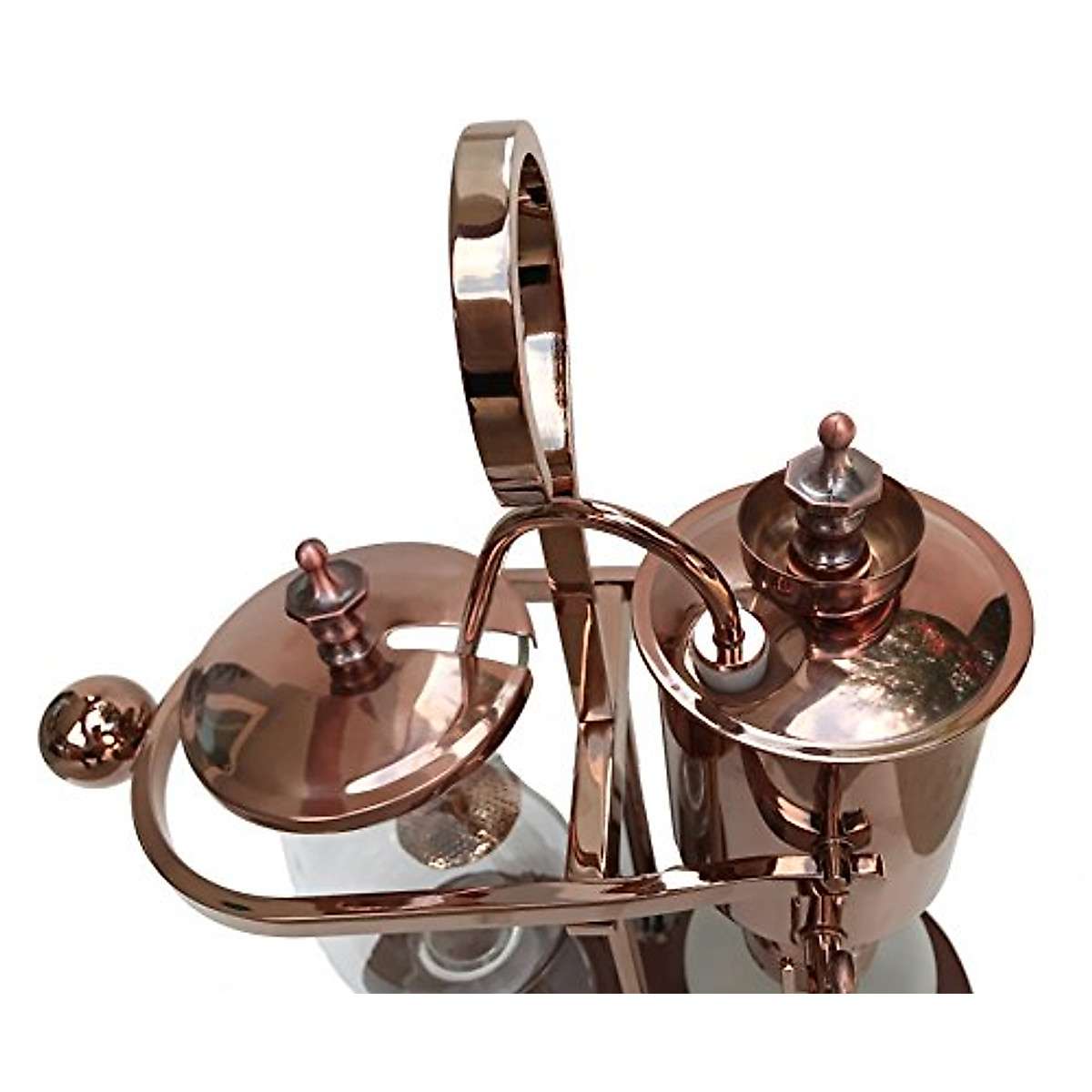 Nispira Vintage Belgian Belgium Luxury Royal Family Balance Syphon Siphon Coffee Maker Copper Color, 1 set