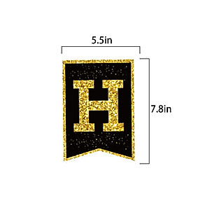 GLASNES Happy 50th Birthday Banner Beer Birthday Party Decorations 50th Happy Birthday Black Glitter Party Supplies