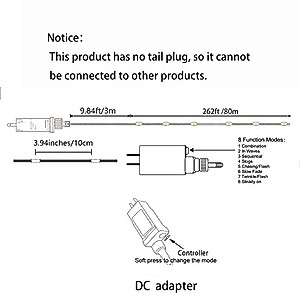 YASENN Christmas Lights Smart String Lights Bluetooth APP Controlled 800 LED 260 FT Fairy Lights Plug in for Outdoor Indoor Garden Christmas Decoration Multicolor