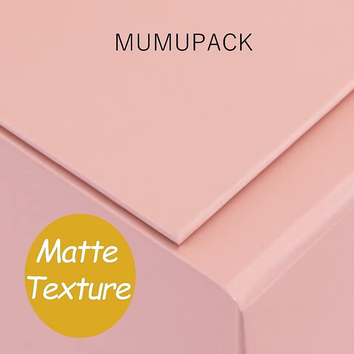 MUMUPACK Gift Box 8x7x3.3 Inches,Pink Gift Box with Lid, Storage Box Ribbon Magnetic Closure for Luxury Packaging Box for Presents,Wedding Christmas Birthdays Gift Packging