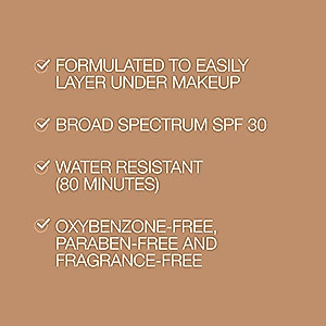 Neutrogena Purescreen+ Tinted Sunscreen for Face with SPF 30, Broad Spectrum Mineral Sunscreen with Zinc Oxide and Vitamin E, Water Resistant, Fragrance Free, Medium, 1.1 fl oz