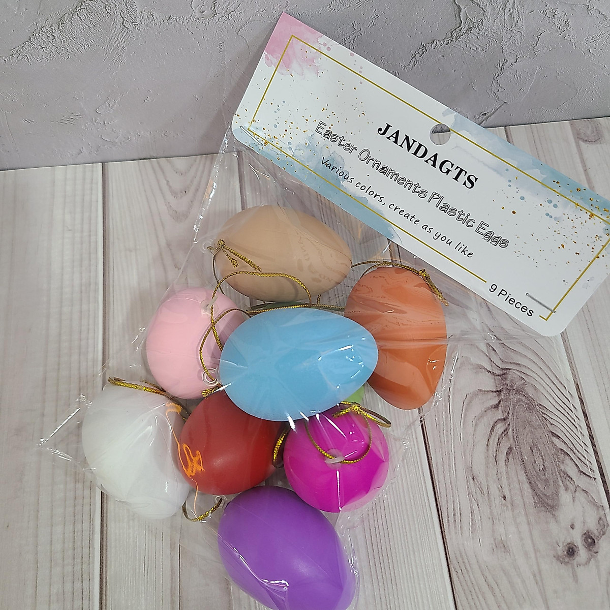 JANDAGTS Holiday ornaments, namely, molded plastic Easter eggs enhance your Easter celebrations