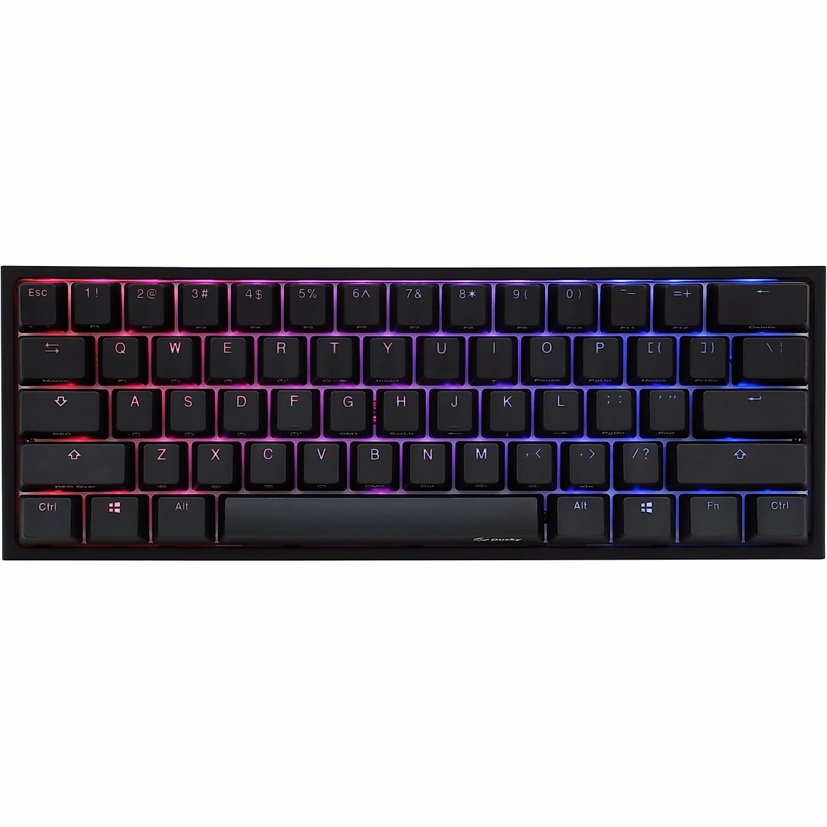 Ducky ONE 2 Mini Gaming Tastatur, MX-Silent-Red, RGB-LED, Schwarz (US)