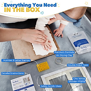 Baby Handprint and Footprint Makers Kit Keepsake For Newborn Boys & Girls, Baby Girl Gifts & Baby Boy Gifts, New Mom Baby Shower Gifts, Baby Milestone Picture Frames Baby Registry, Nursery Decor